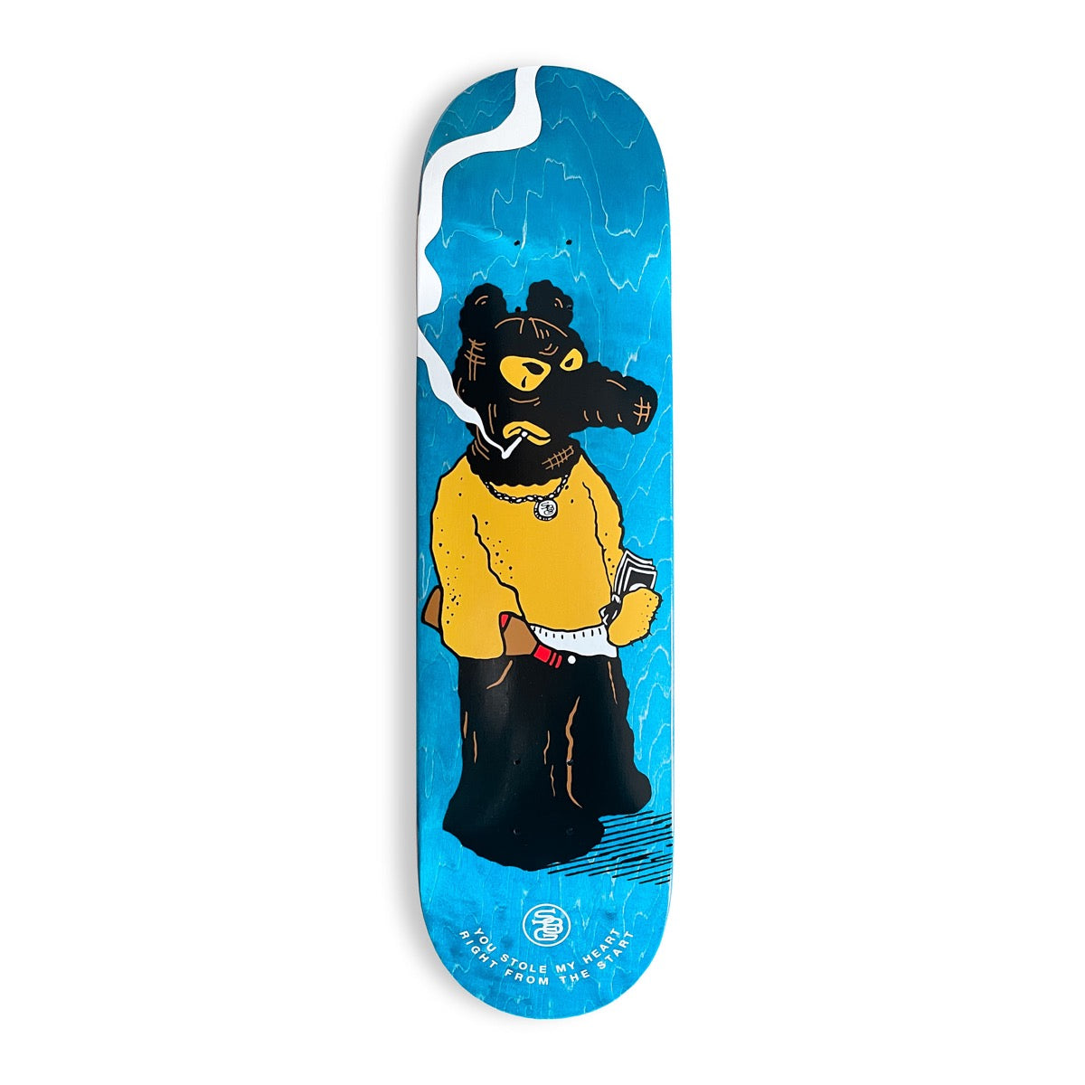 Tabla Skate Grimey X Sk8land Quasimoto High Concave Blue