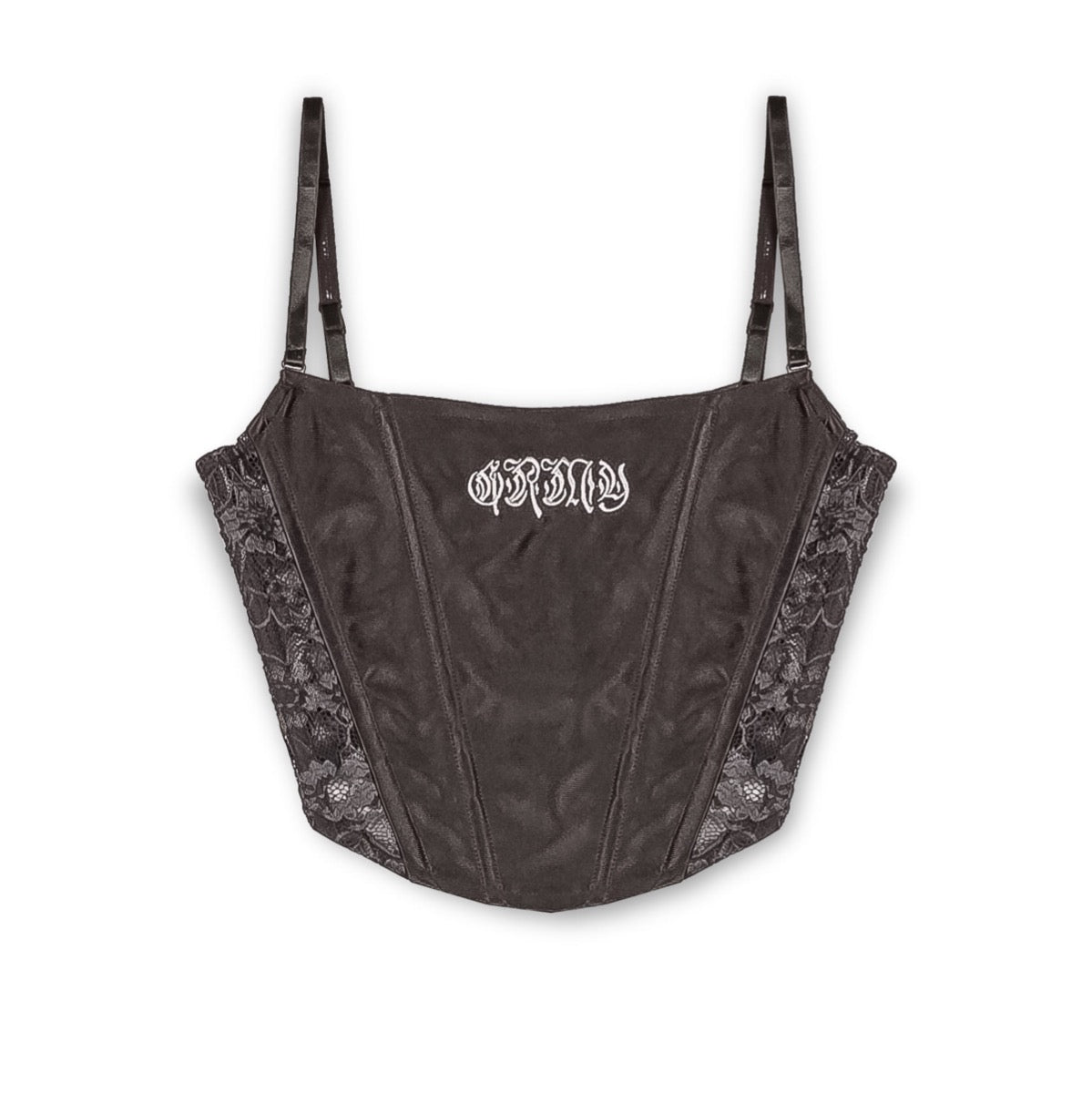 Tops Tops GRIMEY FIRE ROUTE GIRL CORSET BLACK | Spring 23 NEGRO – Grimey