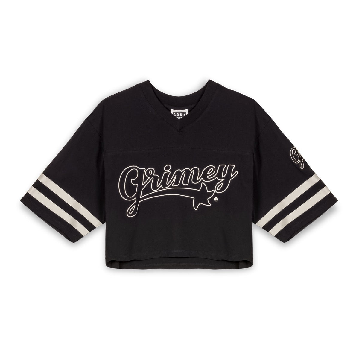 Camiseta GRIMEY MADRID GIRL CROP FOOTBALL JERSEY BLACK | FW23 – Grimey