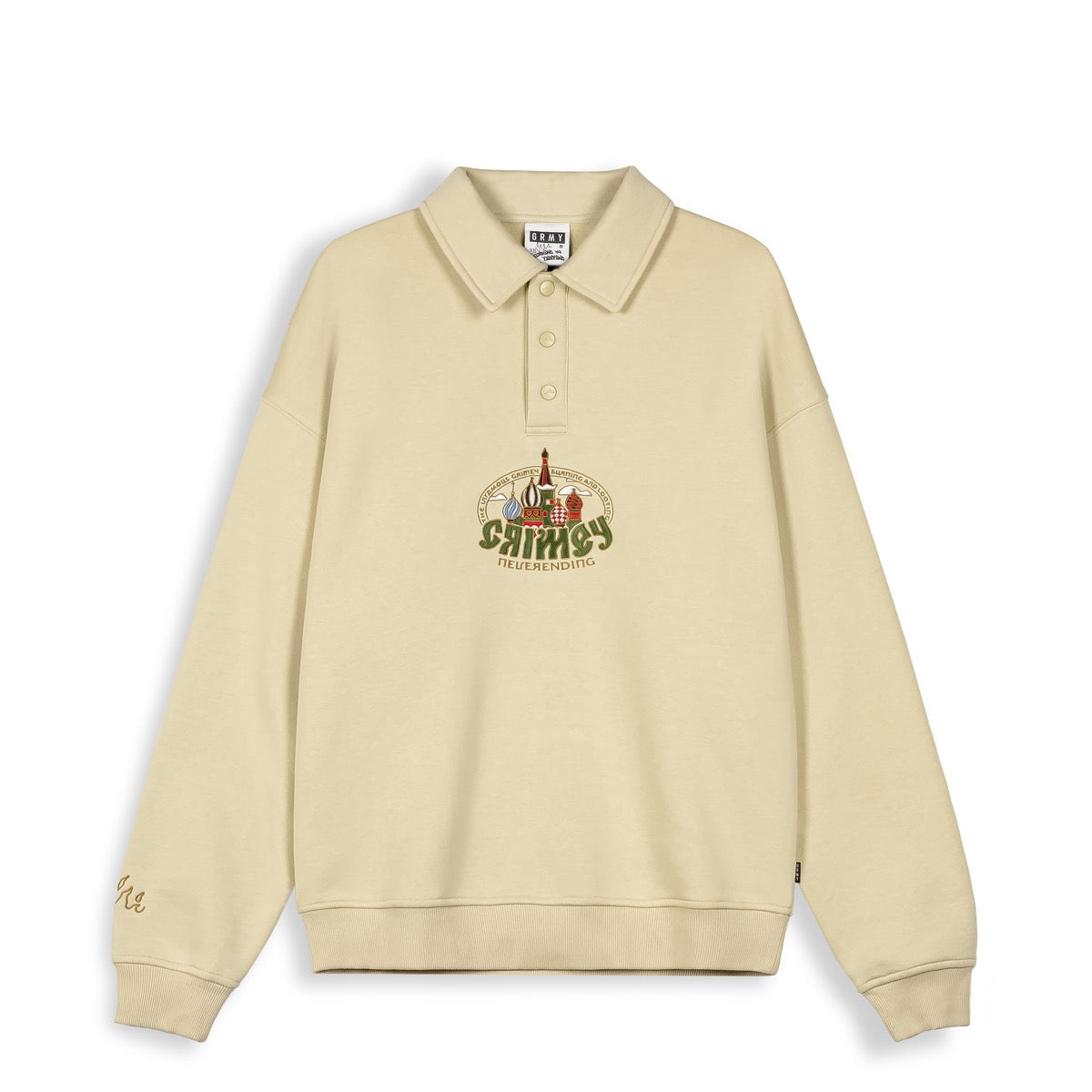 Sudadera Grimey The Lower Depths Polo Sweatshirt Cream Cream