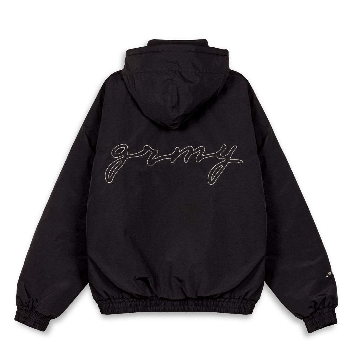 Abrigo GRIMEY THE STRAIT TALK PULLOVER JACKET BLACK | FW23 – Grimey