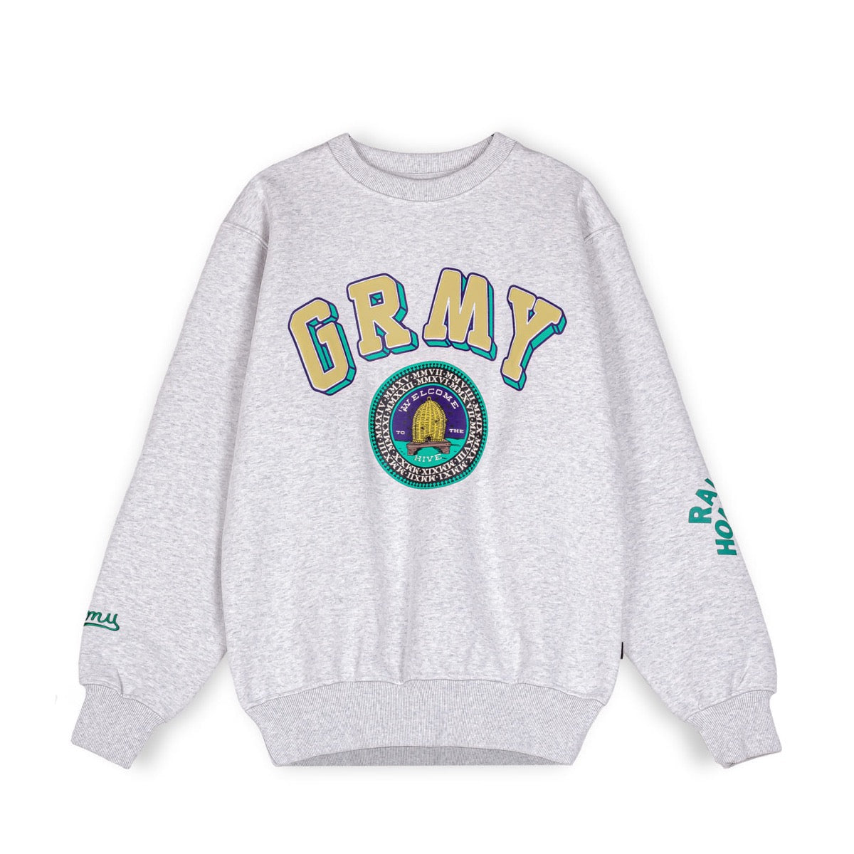 Sudadera Grimey "HIVE" Crewneck | Fall 22 - Sport Grey